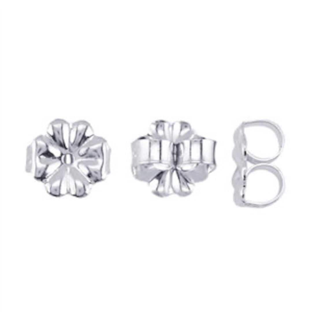 Solid Argentium Earring Backs / Friction Ear Nuts for Post Earrings ...