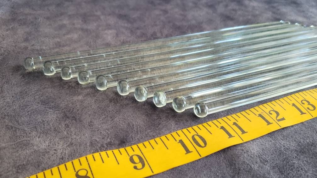 1950's 8.25 Long Clear Replacement Glass Rods for Light Fixtures MOD ...