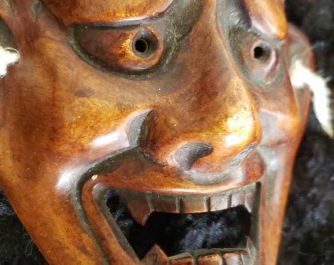 Pair of Japanese Theater Noh Masks Spirit Type Onryo Hannya Masks ...