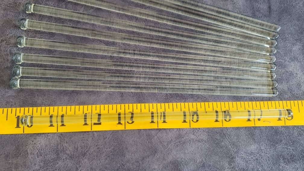 1950's 8.25 Long Clear Replacement Glass Rods for Light Fixtures MOD ...