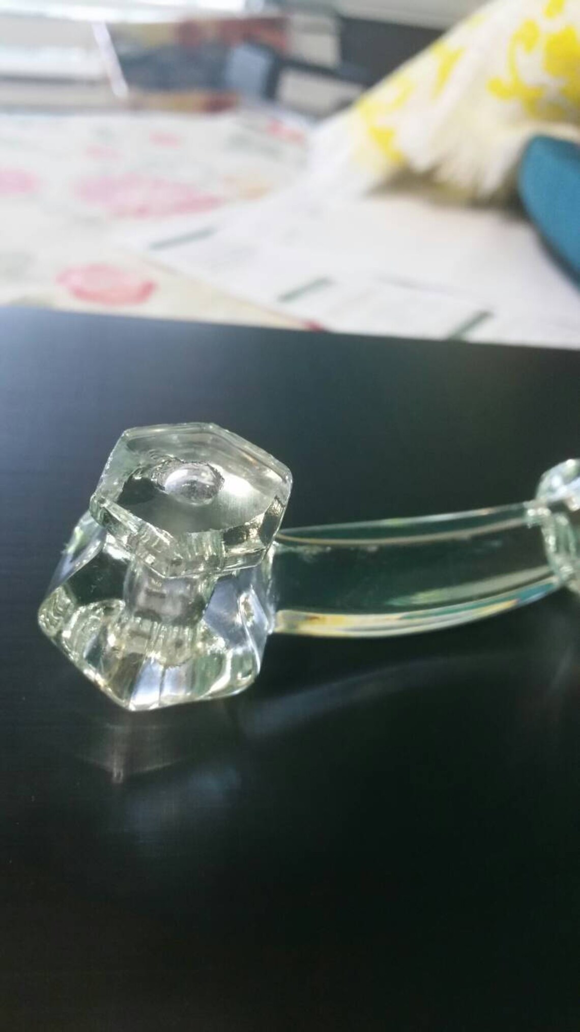 Set of 5 Vintage Clear Glass Drawer Pulls Elegant Glass Door - Etsy