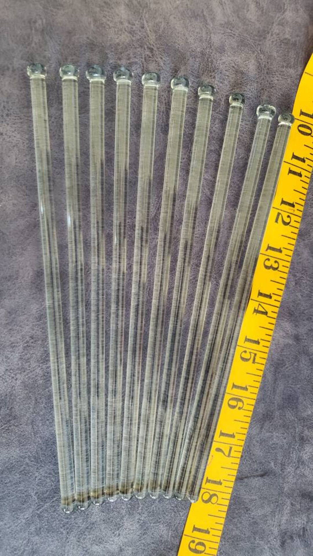 1950's 8.25" Long Clear Replacement Glass Rods for Light Fixtures MOD ...