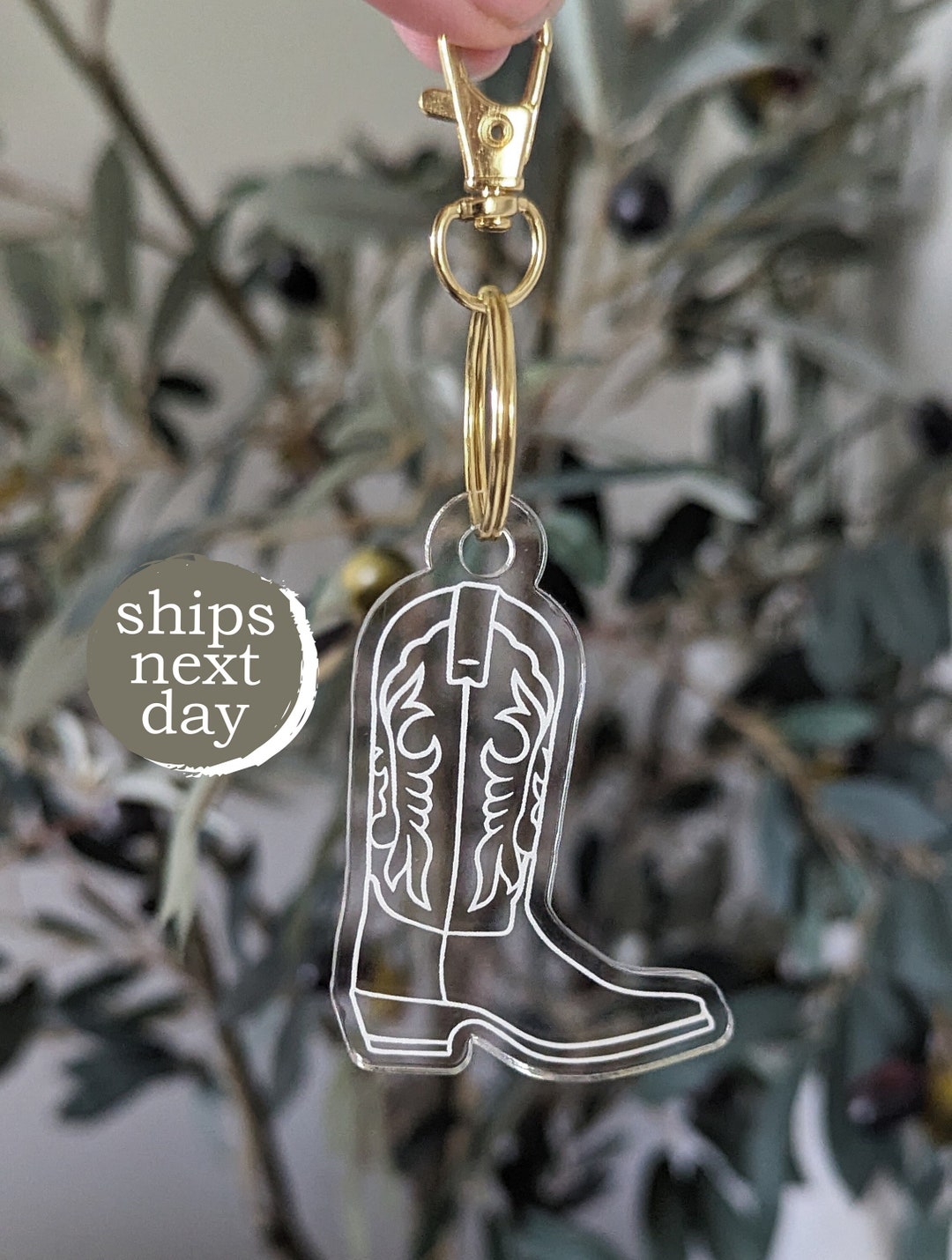 Cowboy Boot Keychain, Bachelorette Party Gift, Hoe Down Keyring, Last ...