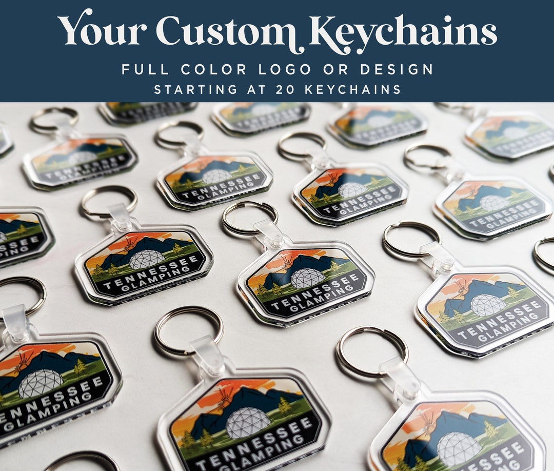 Custom Logo Keychains, Full Color Logo Tags Printed Personalized ...