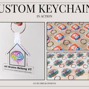 Custom Keychains With Your Logo, Full Color Logo Printed Personalized ...