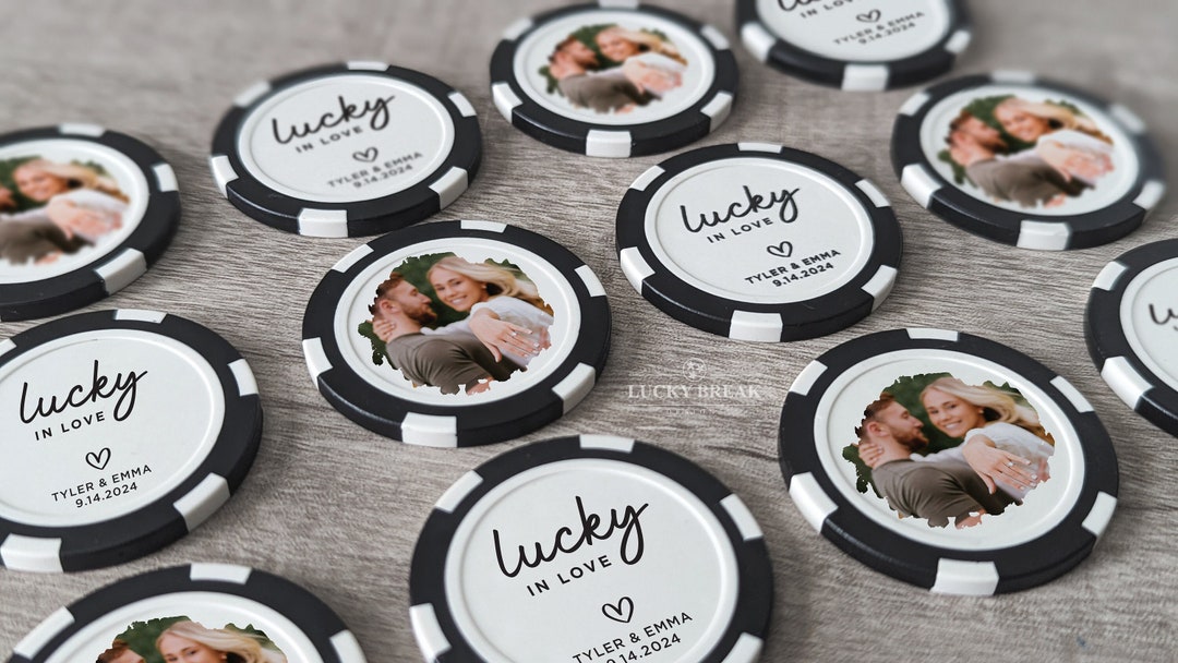 Personalized Wedding Poker Chips Set - Custom Poker Chip - Engagement ...