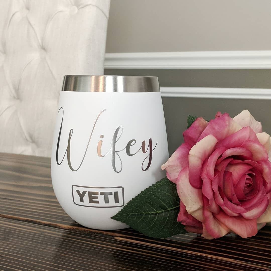 Custom Wifey Bride Bridesmaid Yeti or Polar Camel Wine Tumbler Laser ...