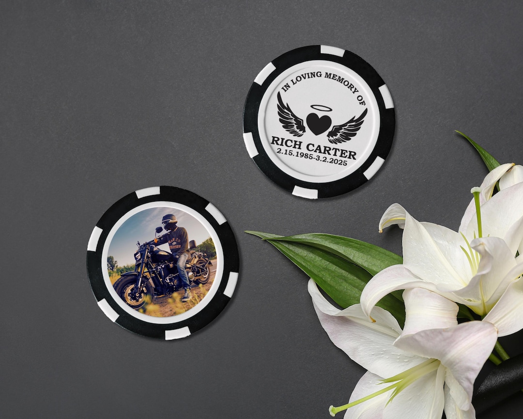 In Memory of Poker Chips – Personalized Memorial Tokens – Custom Poker ...