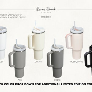 40oz Stanley Handle Mug With Straw - Mama Grandma Kid Names ...