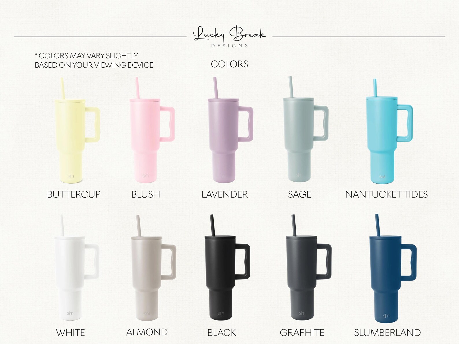 40oz Simple Modern Handle Mug With Straw - Personalized Name Engraved ...