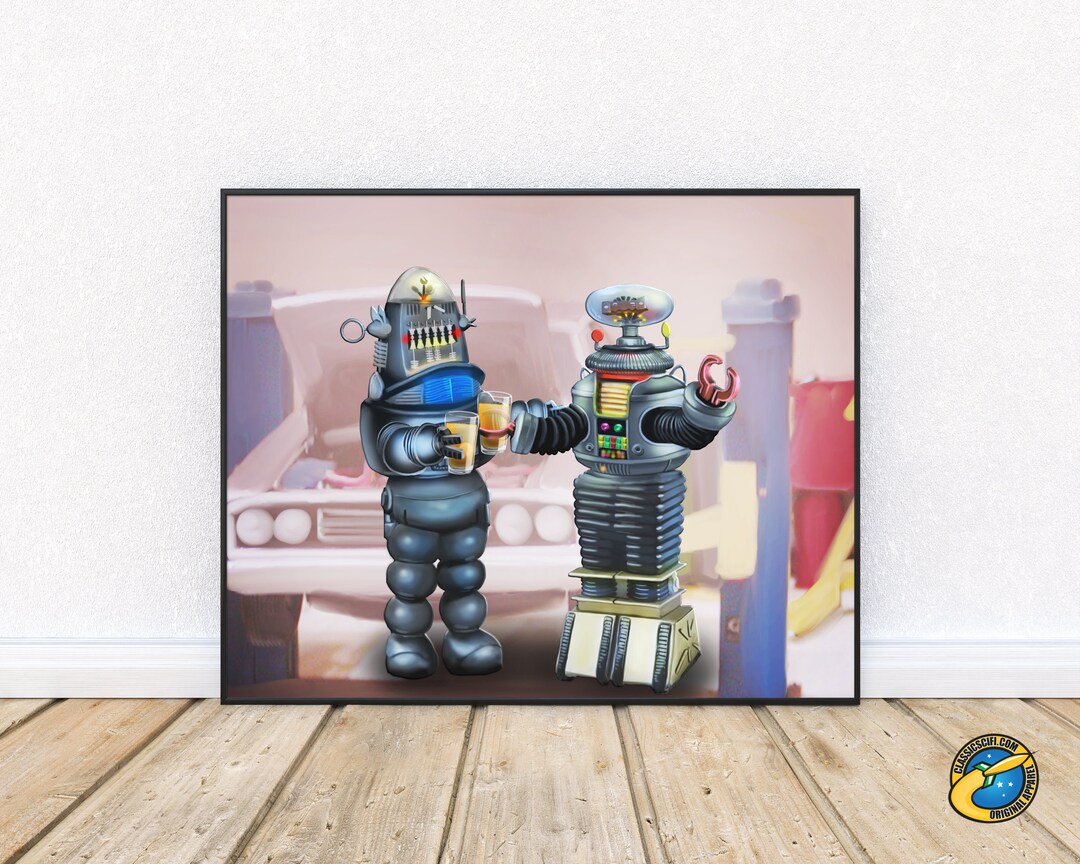 Lost in Space B9 Robot and Forbidden Planet Robby Poster Digital ...