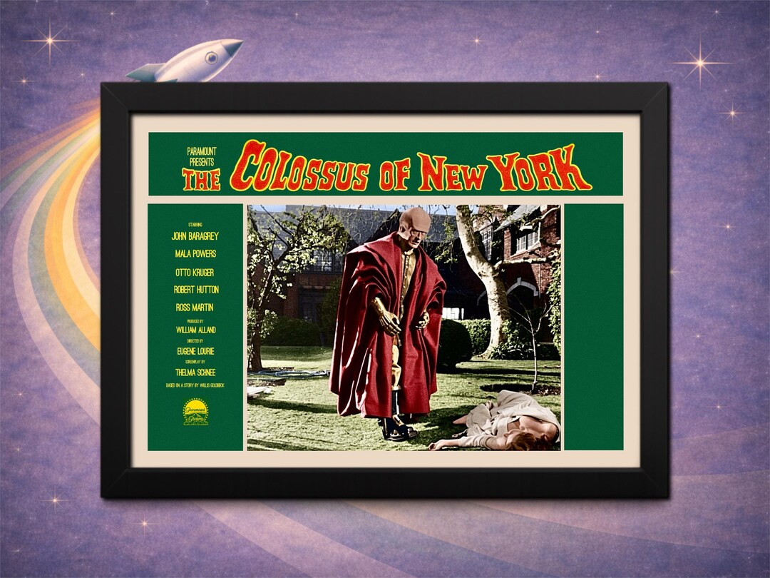 The Colossus of New York 1958 Sci-fi Robot Poster – Framed Retro Horror ...