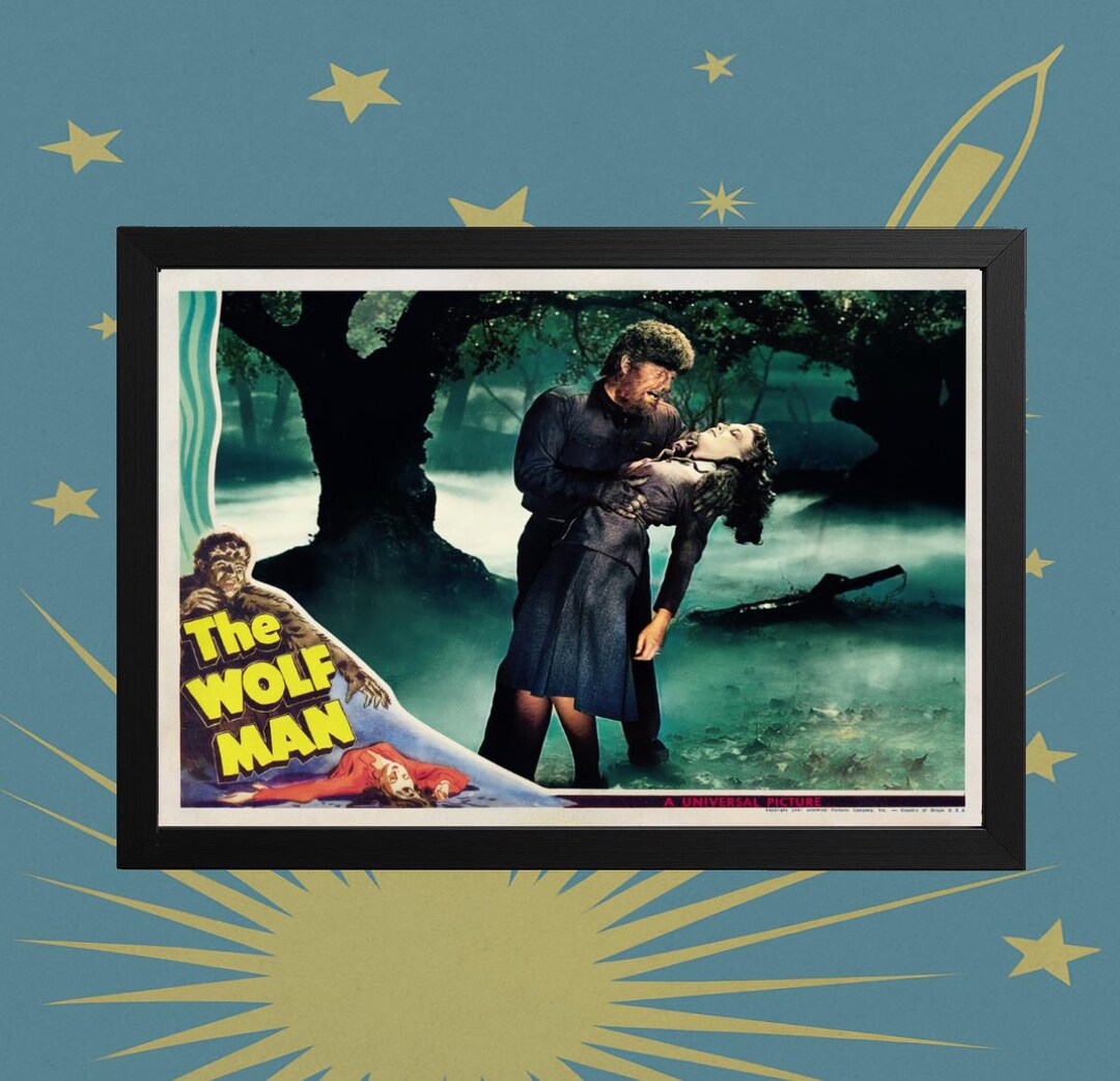 The Wolf Man Lobby Card Print – Colorized Forest Scene – Classicscifi ...