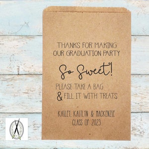 Graduation Party, Graduation Favor Bags, Class of 2024 Seniors, Cookie ...