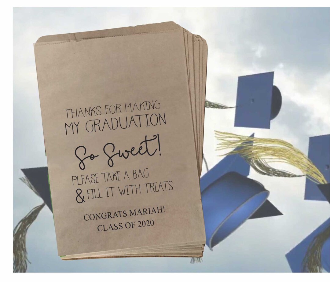 Graduation Favors, Cookie Buffet Bag, Cookie Bar, Custom Treat Bags ...