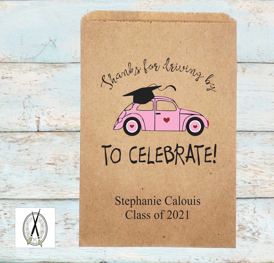 Drive Through Graduation Party, Graduation Favor Bags, Class of 2020 ...
