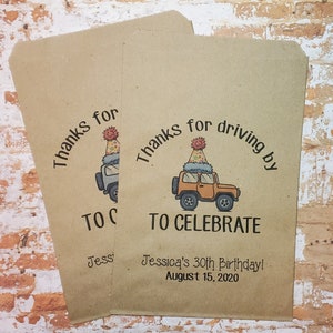 Drive Through Birthday Party Birthday Favor Bags Birthday - Etsy