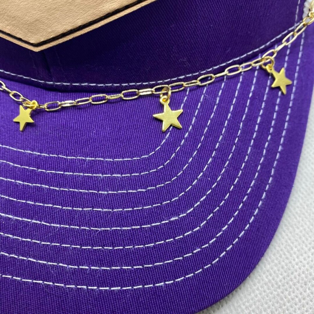 Gold Star Trucker Hat Bling, Charm Chain for Trucker Hat, Gold Star ...