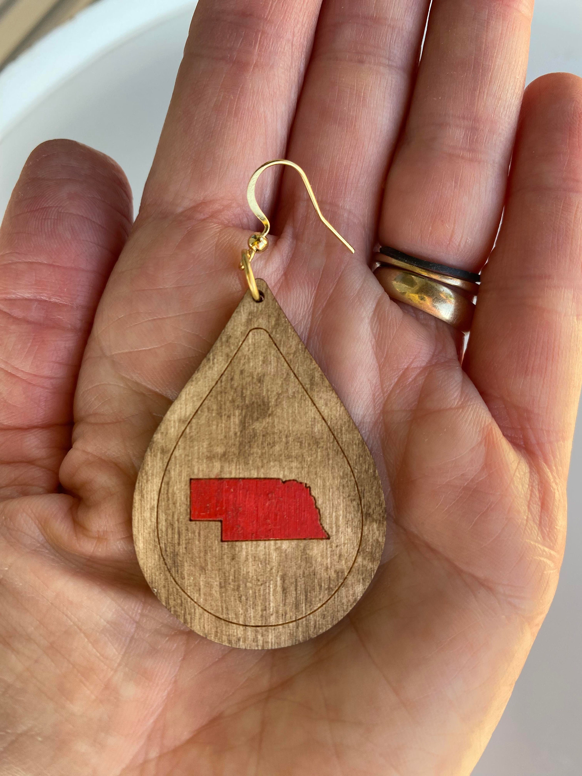 Nebraska Game Day Earrings, Husker Fans Accessories, Larger NE Earrings ...