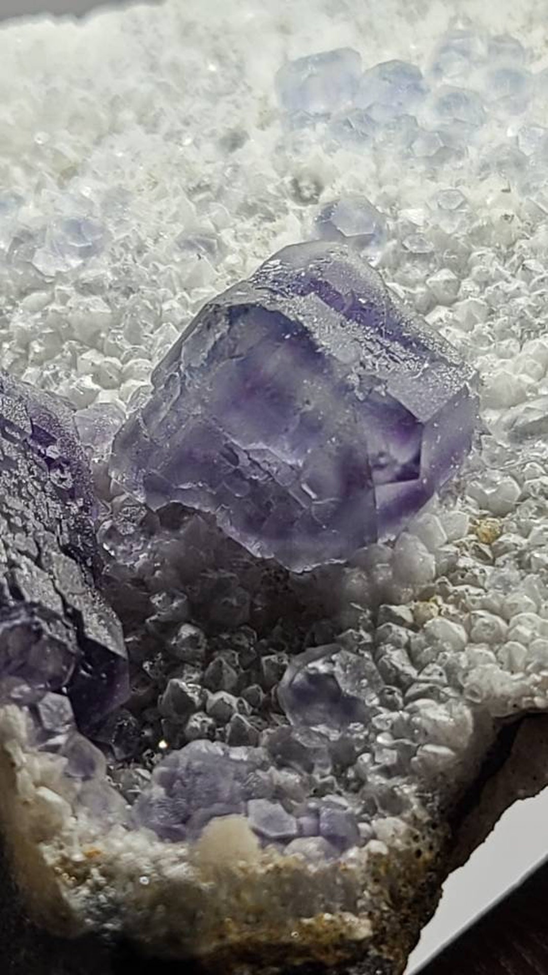 Clear Cubic Blue Fluorite Cluster/natural Fluoride Matrix/octahedron ...