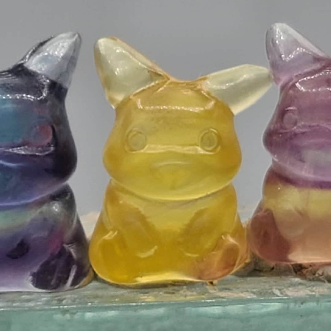 Pikachu Pokemon Crystal Fluorite Carving - Etsy