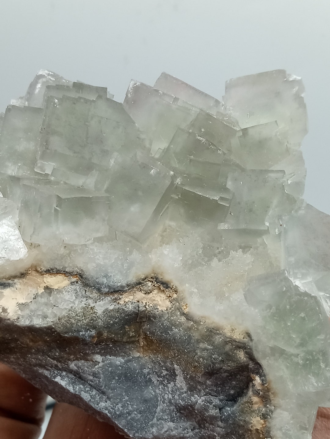 Clean Cubic Fluorite Crystal on Quartz Matrix! - Etsy