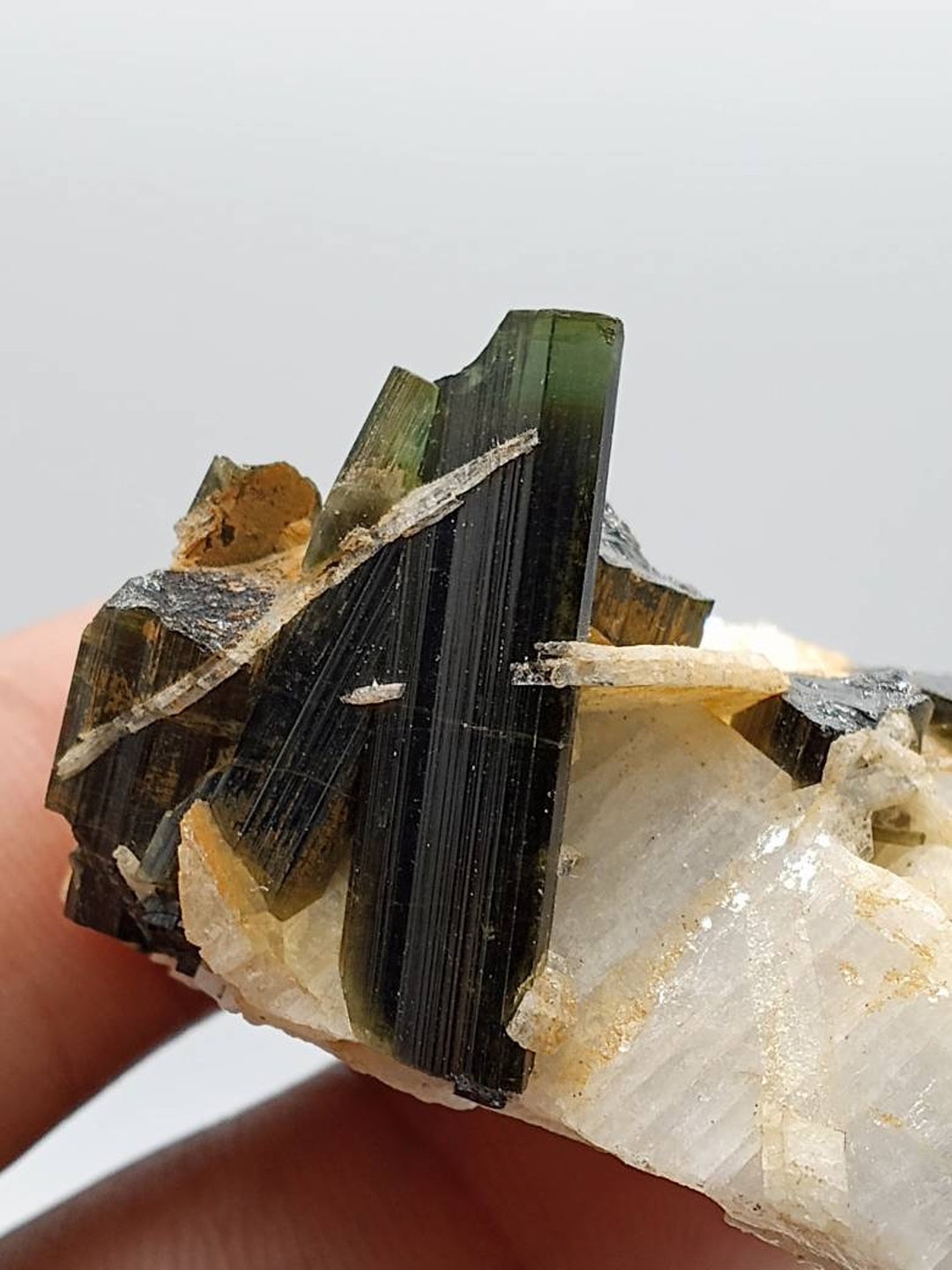 Tourmaline Crystal Cluster in Quartz Matrix! - Etsy