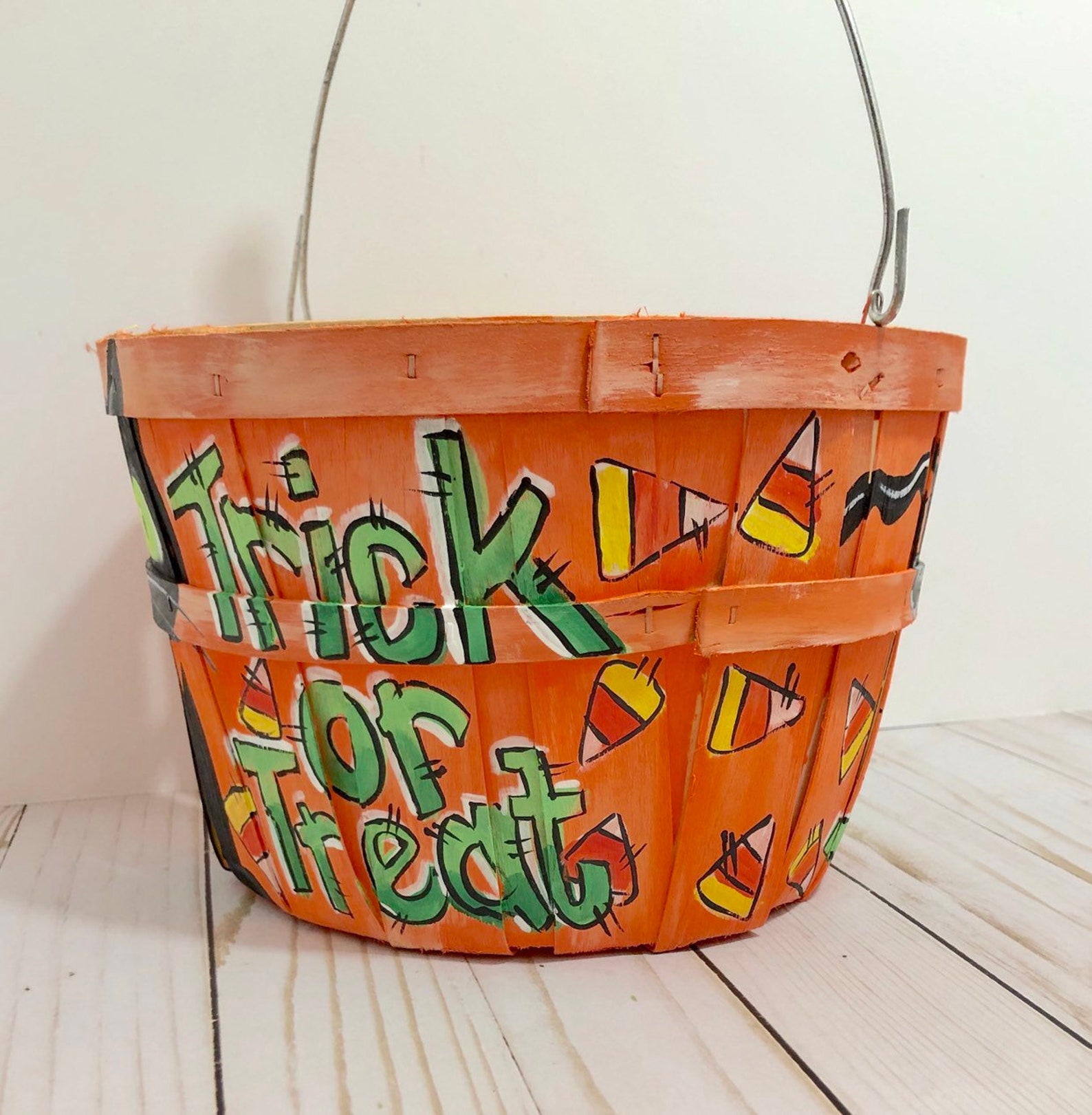 Trick or Treat Basket Candy Basket Halloween Candy Basket - Etsy