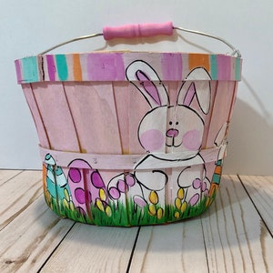 Easter Basket Personalized Easter Basket Hand Painted Easter Basket - Etsy