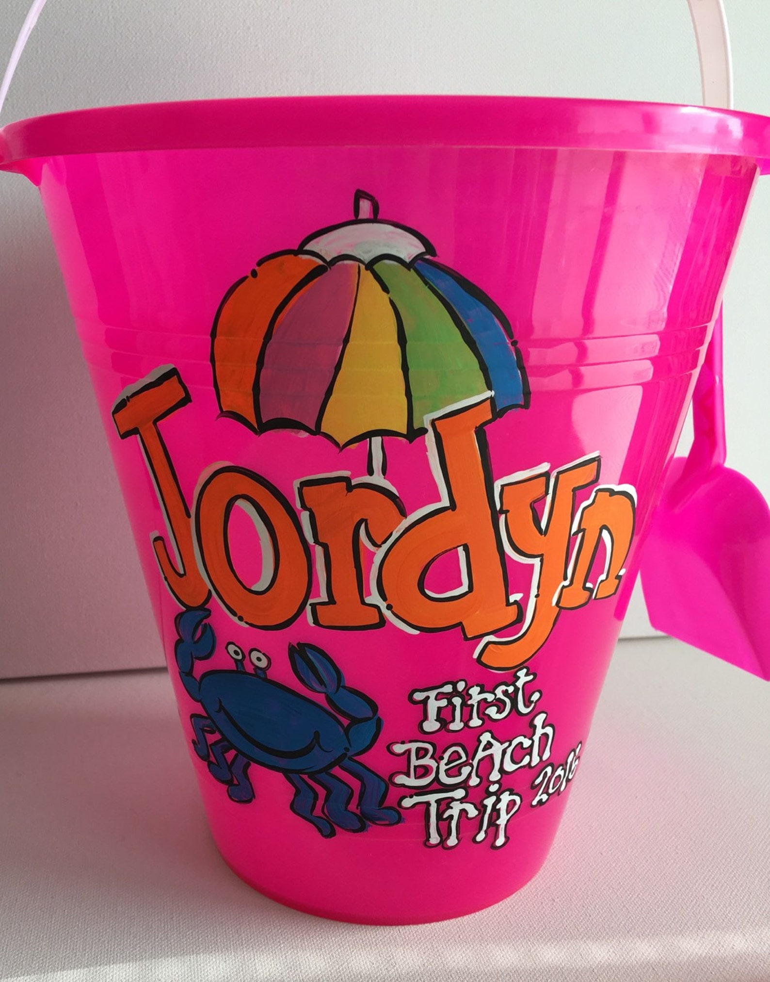 Hand Painted Beach Bucket Cruise Ship Bucket Sand Bucket - Etsy