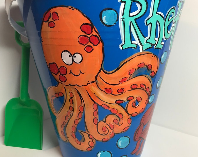 Hand Painted Beach Bucket Cruise Ship Bucket Sand Bucket - Etsy