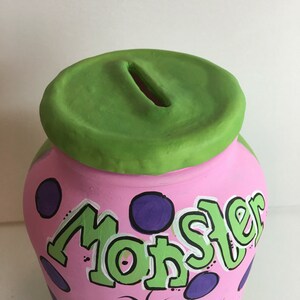 Bank Piggy Bank Monster Mouth Bank Personalized Piggy Bank Hand Painted ...
