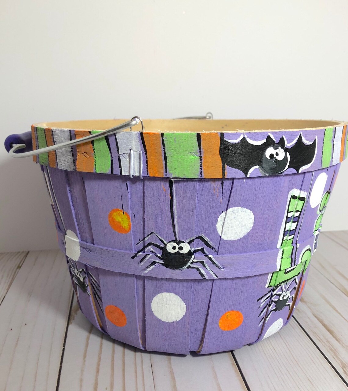 Trick or Treat Basket Candy basket Halloween candy basket | Etsy