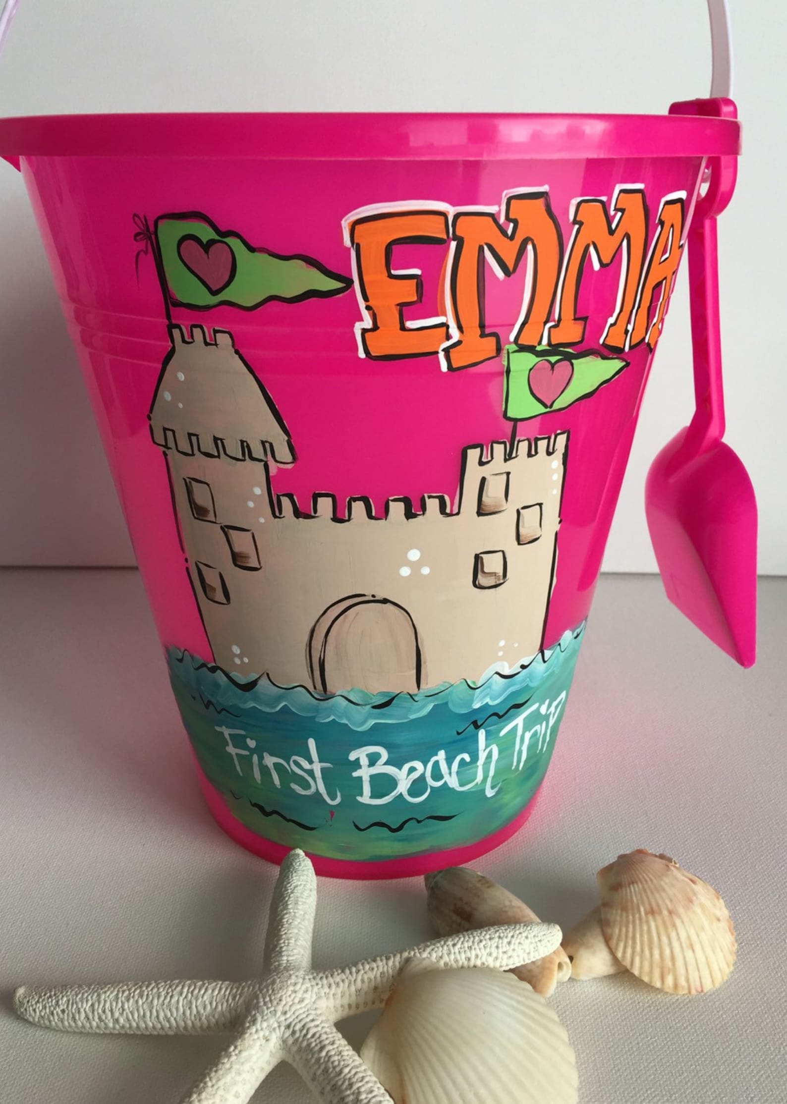 Hand Painted Beach Bucket Cruise Ship Bucket Sand Bucket - Etsy