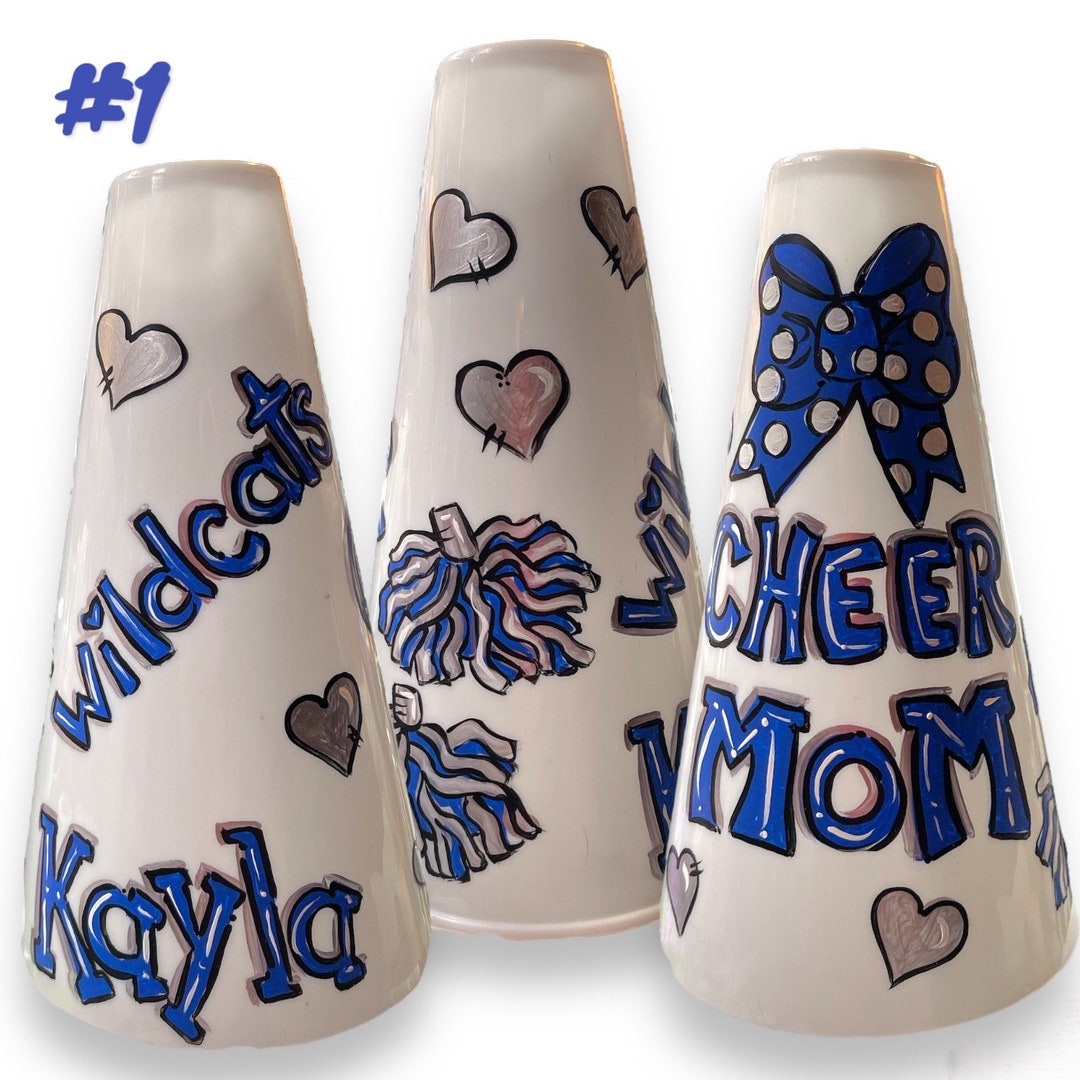Personalized Cheer Mom Megaphone: Hand-painted Team Spirit - Etsy