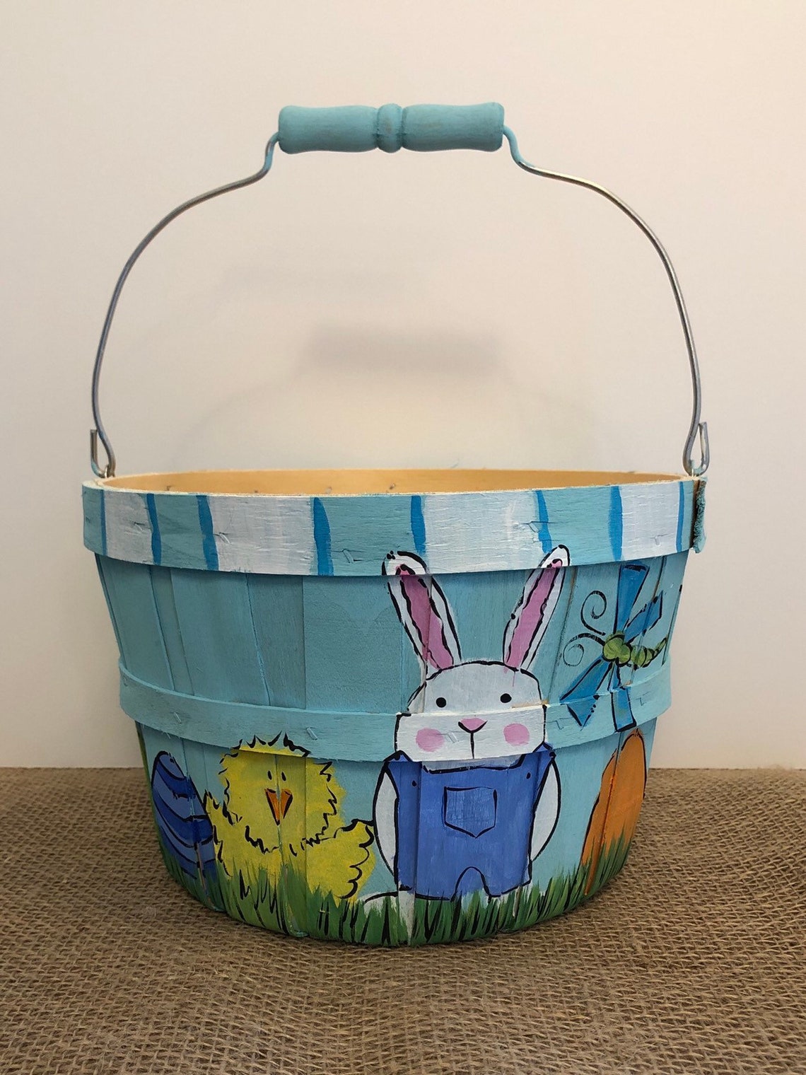 Hand Painted Easter Basket: Personalized Lamb Design - Etsy