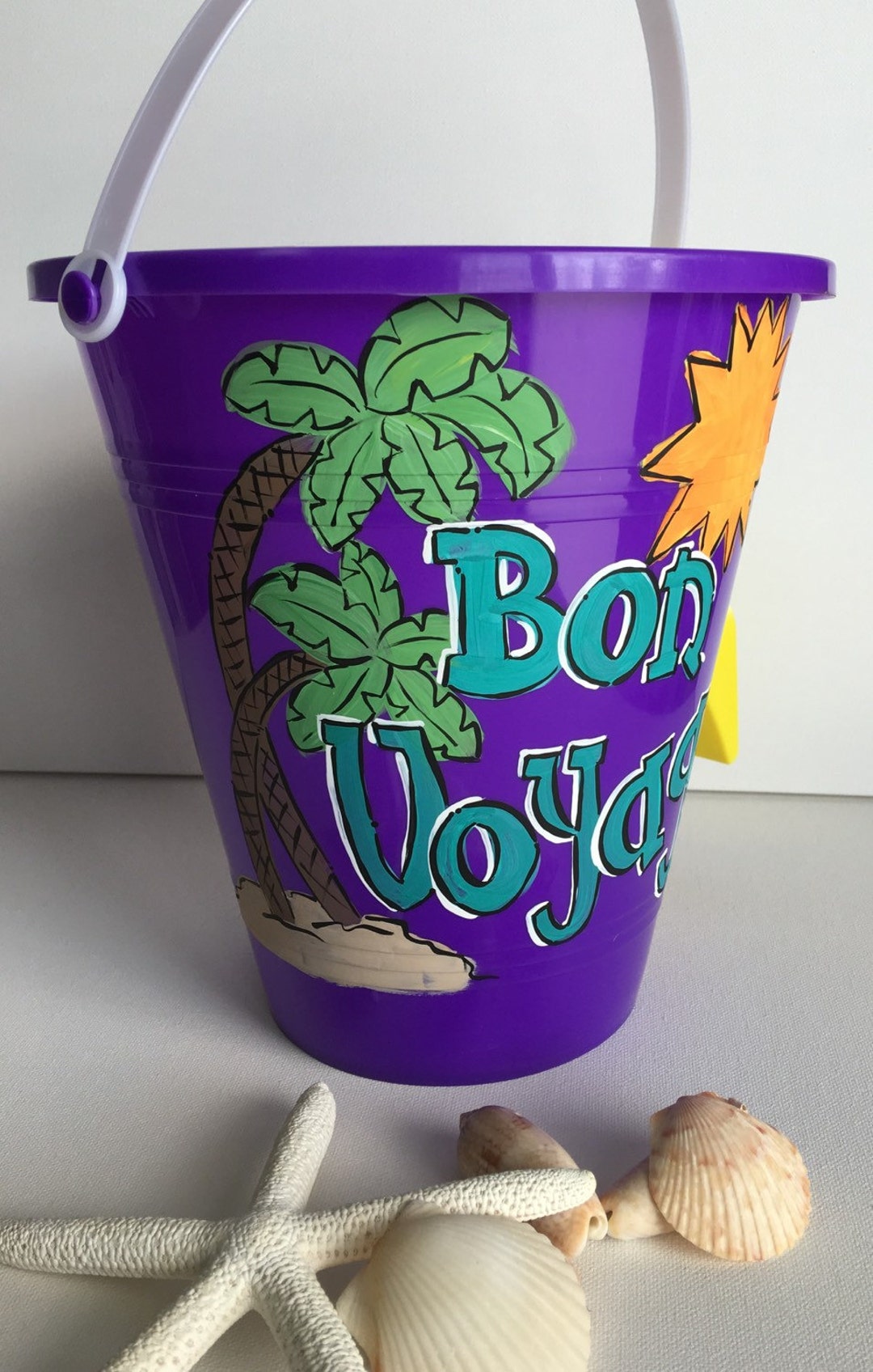 Hand Painted | Beach Bucket | Cruise Ship Bucket | Sand Bucket | Sand ...