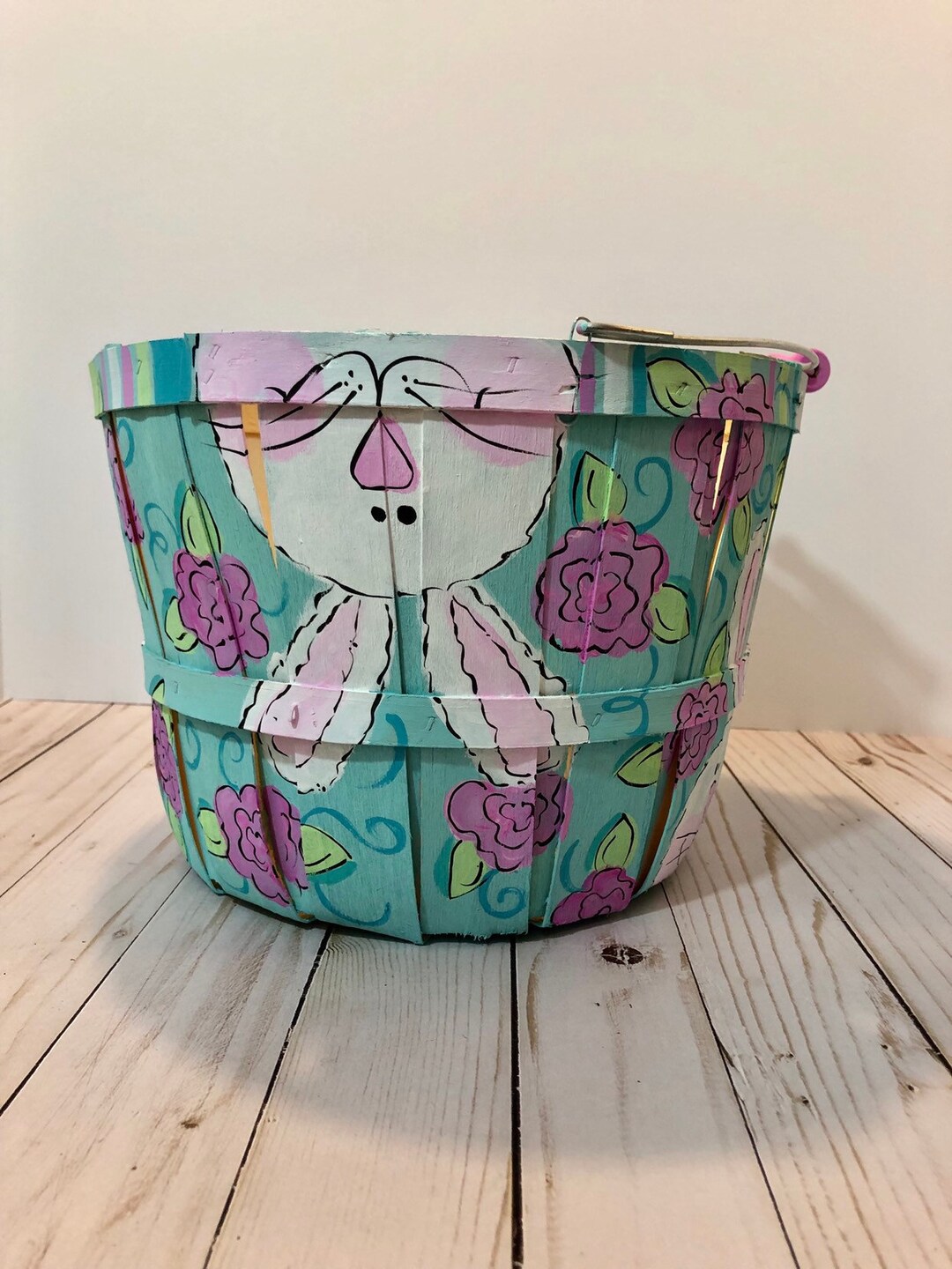 Easter Basket | Personalized Easter Basket | Hand Painted Easter Basket ...