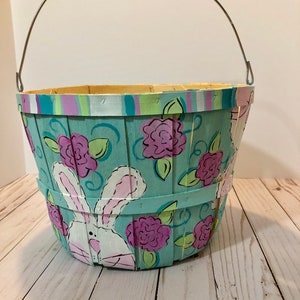 Easter Basket | Personalized Easter Basket | Hand Painted Easter Basket ...