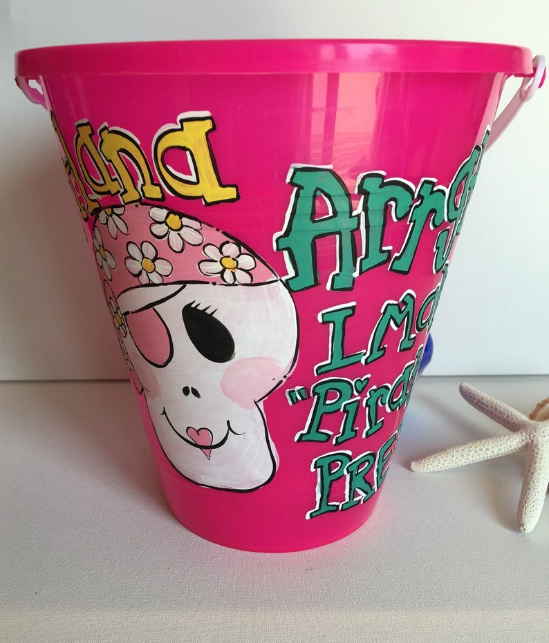 Hand Painted Beach Bucket Cruise Ship Bucket Sand Bucket - Etsy