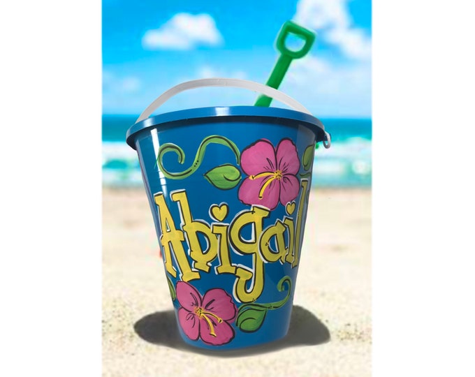 Hand Painted Beach Bucket Cruise Ship Bucket Sand Bucket | Etsy