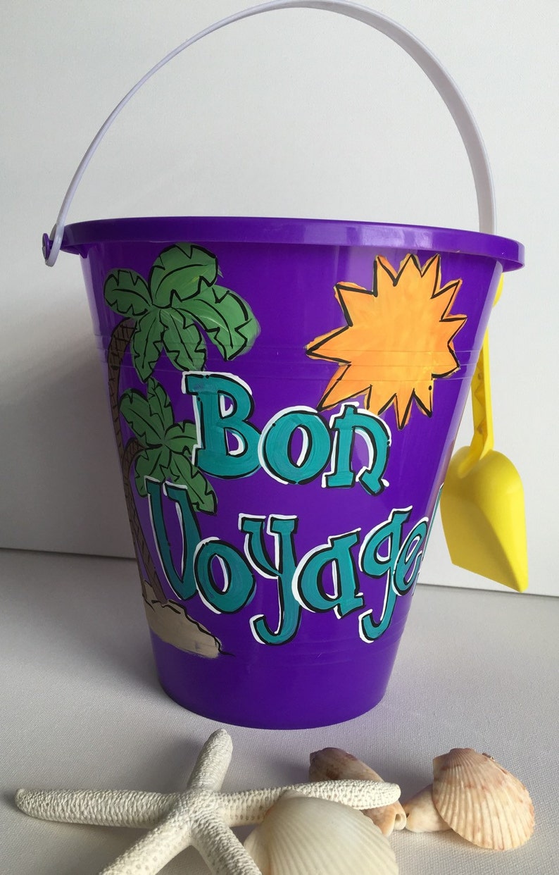 Hand Painted Beach Bucket Cruise Ship Bucket Sand Bucket | Etsy