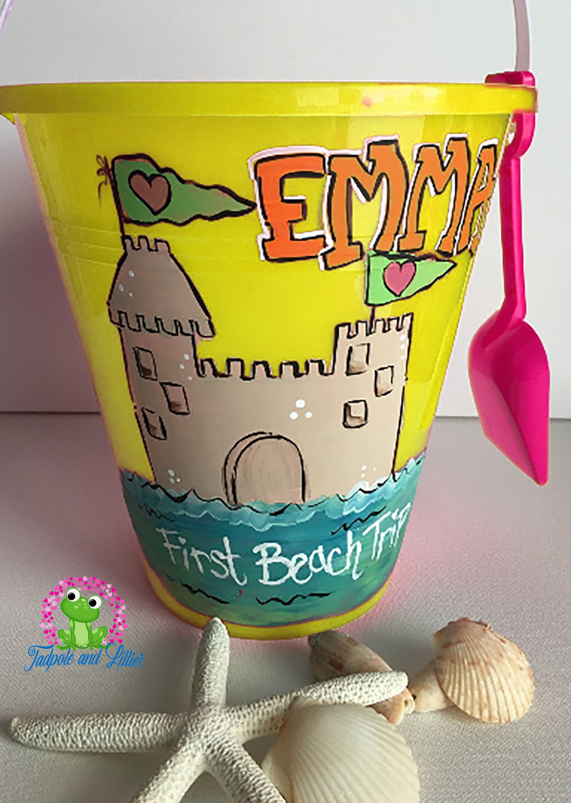 Hand Painted | Beach Bucket | Cruise Ship Bucket | Sand Bucket | Sand ...