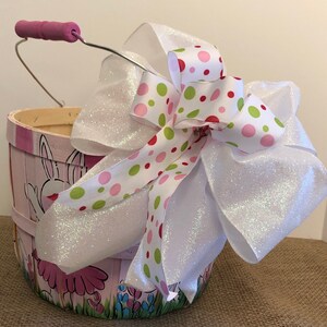 Easter Basket Hand Painted Easter Basket Personalized Easter Basket - Etsy