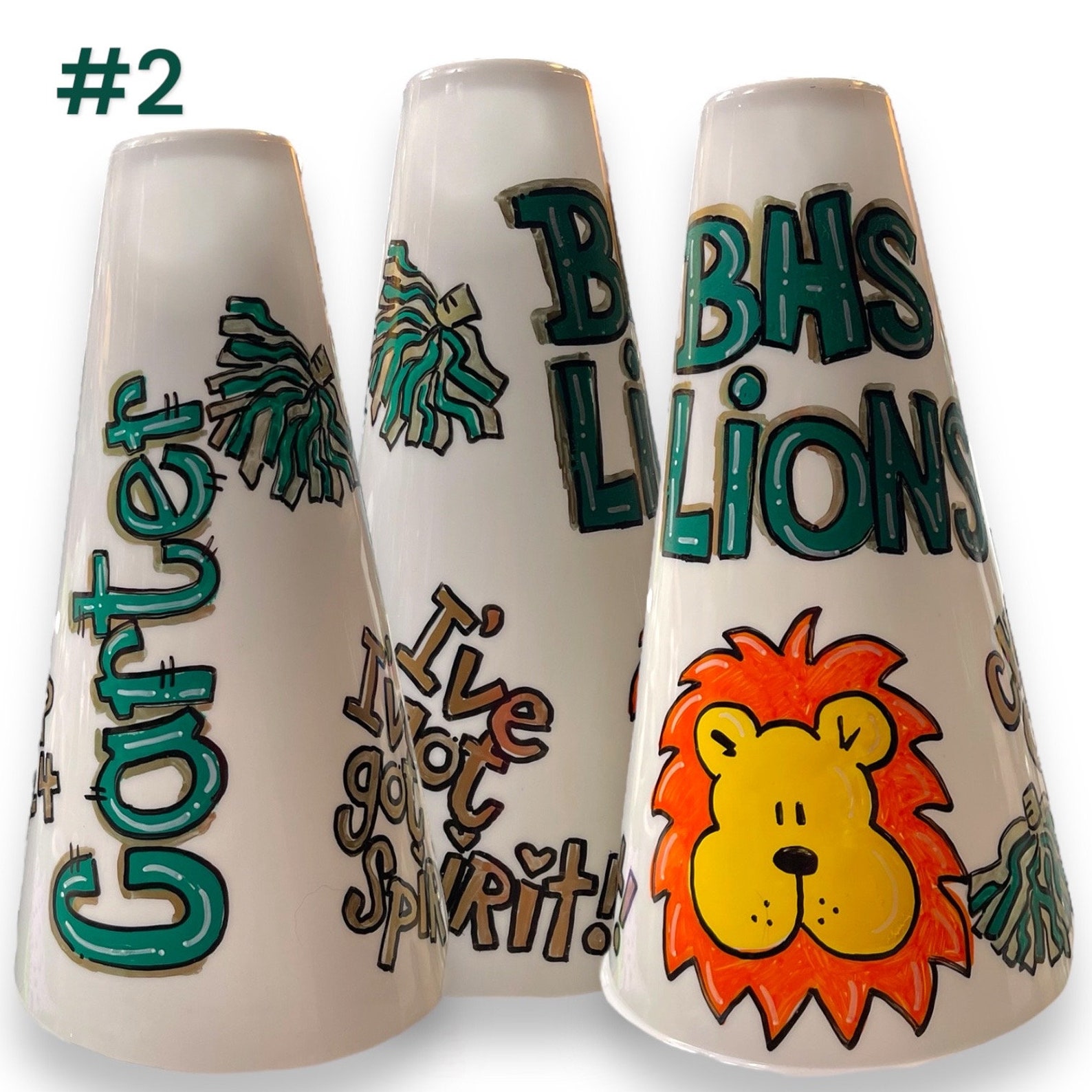 Personalized Cheer Megaphone | Hand-painted Cheerleader Gift - Etsy