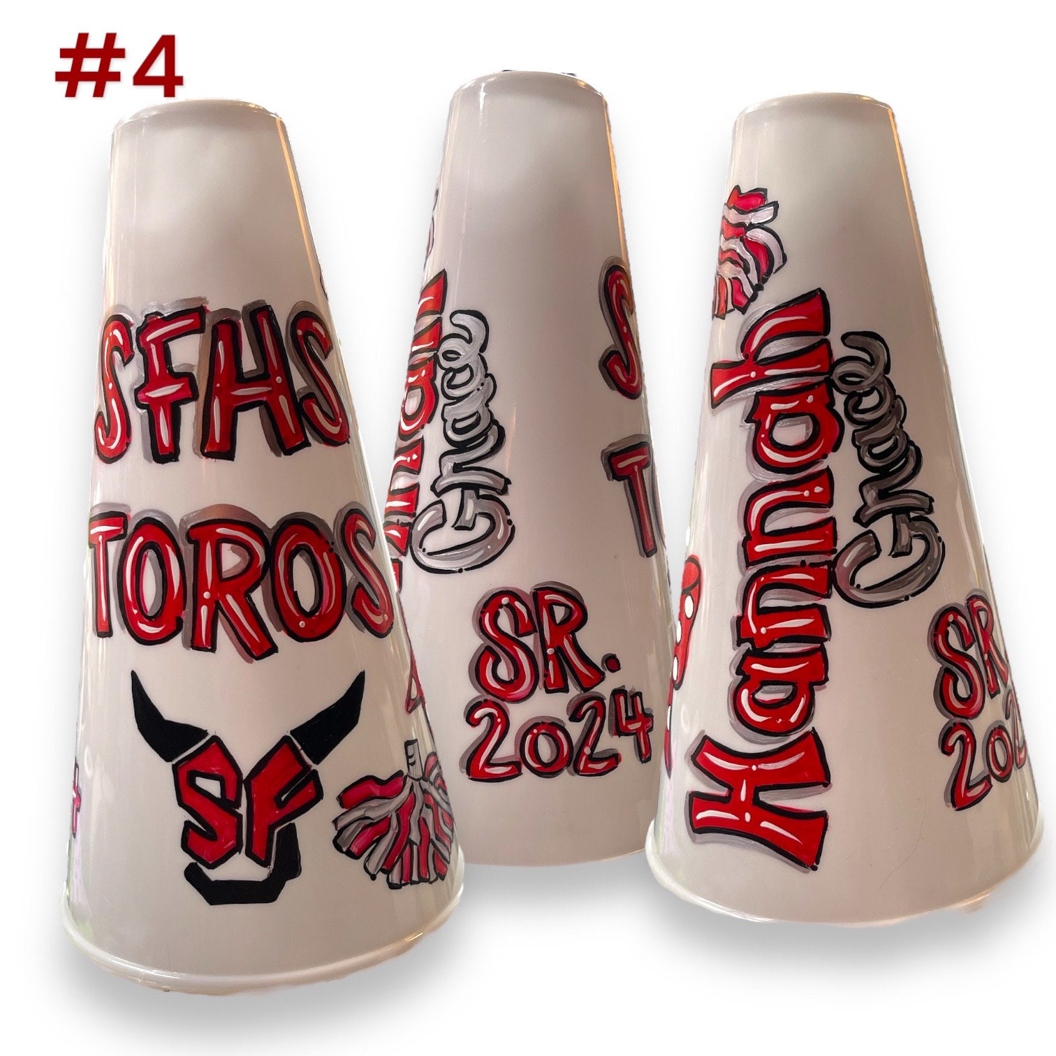 Personalized Cheer Megaphone | Hand-painted Cheerleader Gift - Etsy