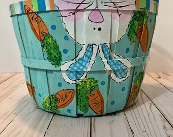 Easter Basket Personalized Easter Basket Hand Painted Easter Basket - Etsy