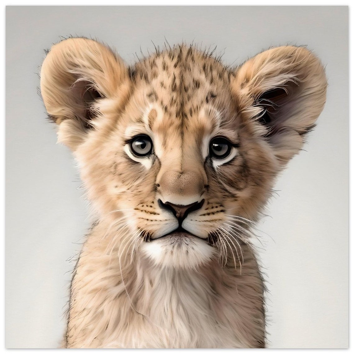 Lion Cub, Baby Lion Printed, Safari Nursery Print,jungle Nursery Wall ...