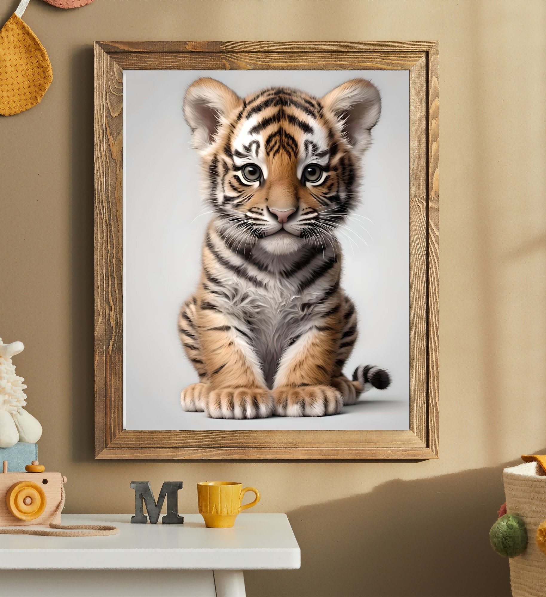 Tiger Cub, Baby Tiger, Safari Nursery Print, Safari Nursery Decor ...