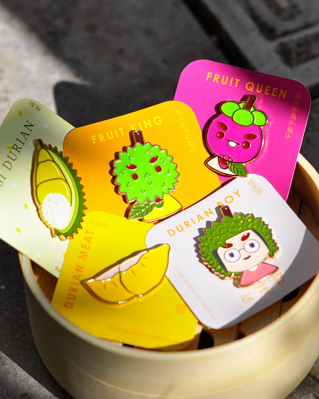 Durian Series Enamel Pin, Tropical Fruit, Durian Charm, Fruit Enamel ...
